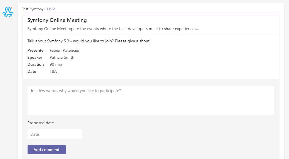 How to send Chat Messages (Symfony 5.4 Docs) How to send Chat Messages (Symfony 5.4 Docs)