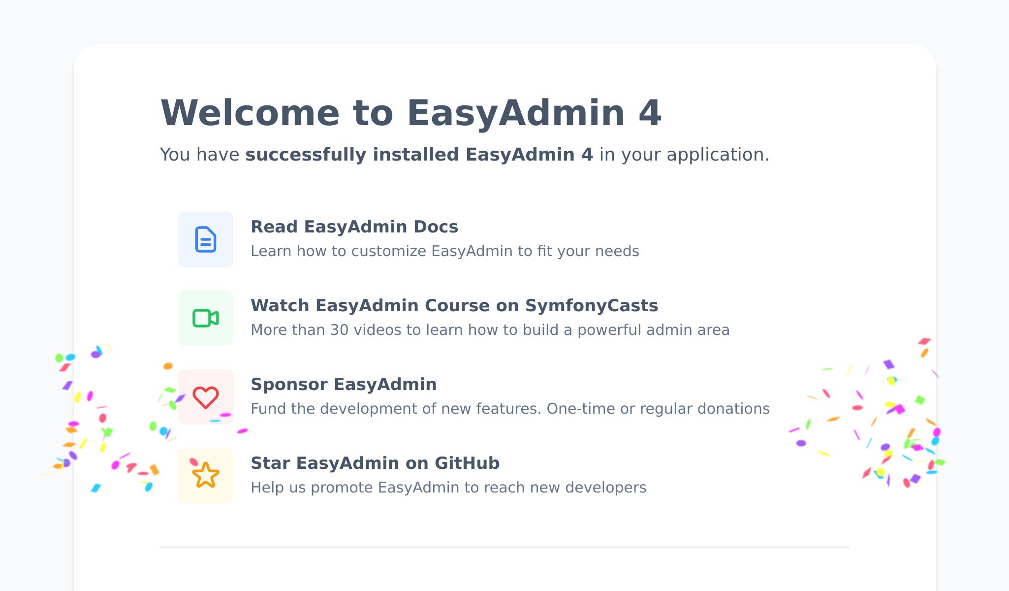 Configurer une interface d'administration (Symfony 5.4 Docs)