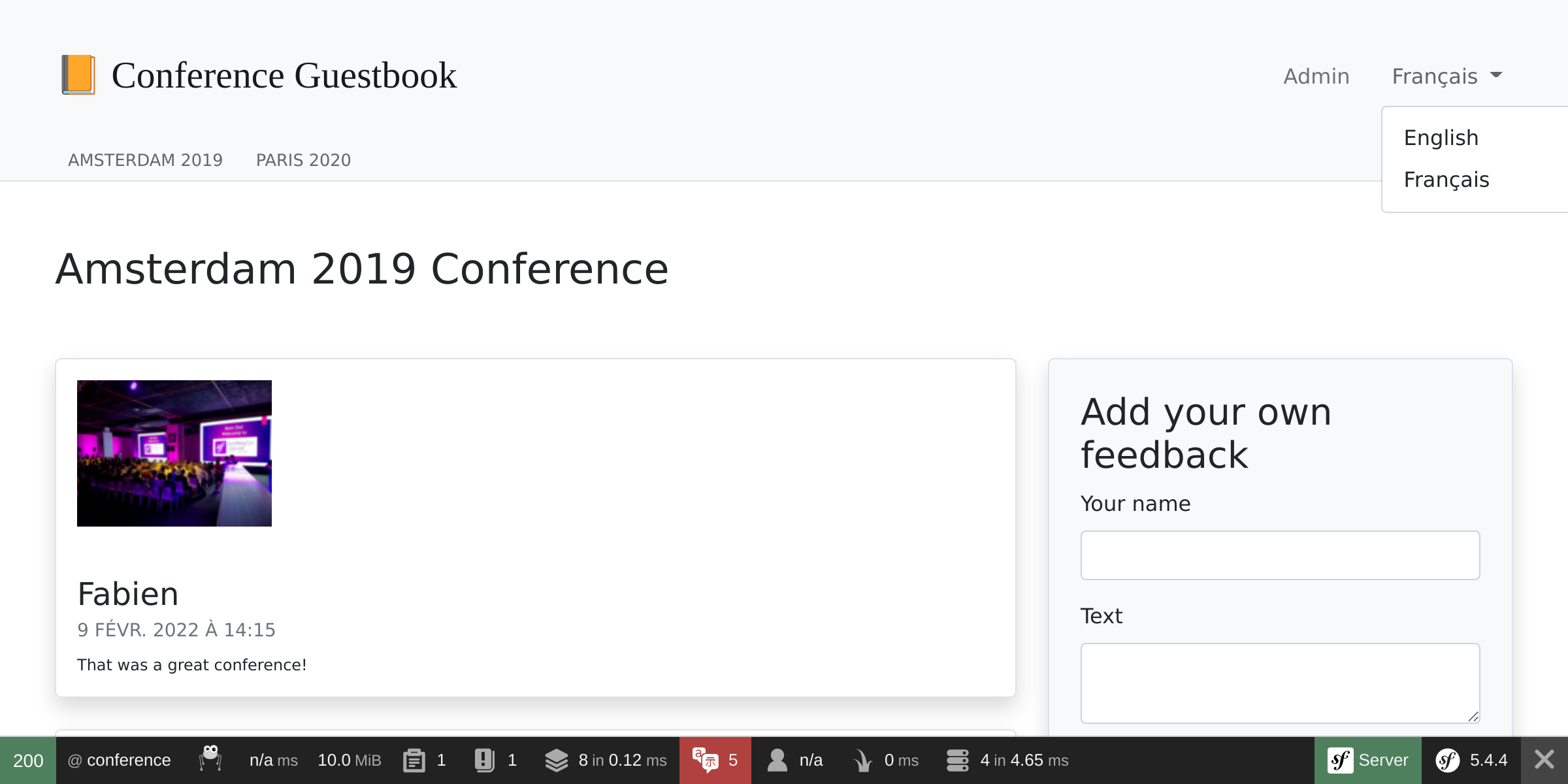 Localiser une application (Symfony Docs)
