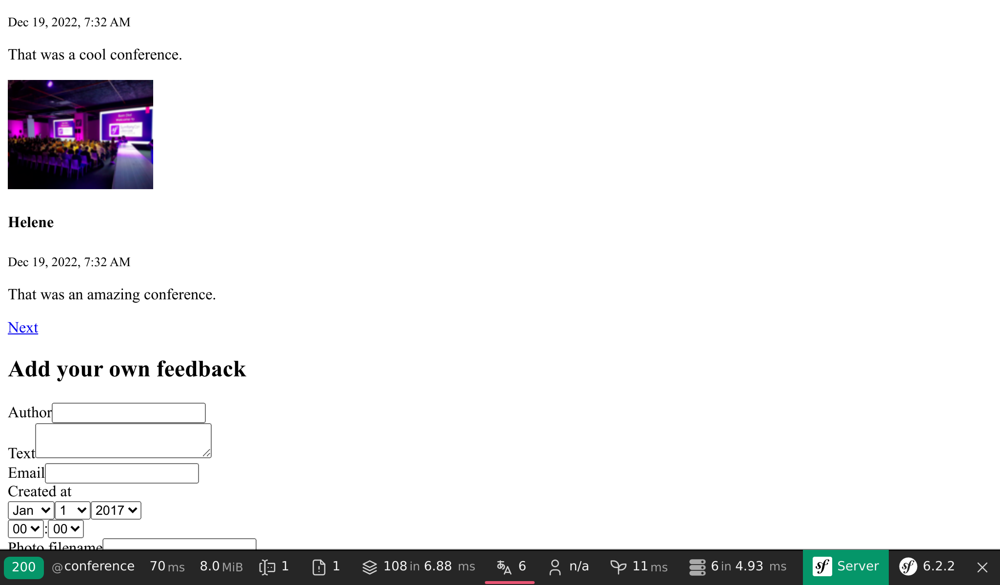 Accepting Feedback With Forms Symfony Docs
