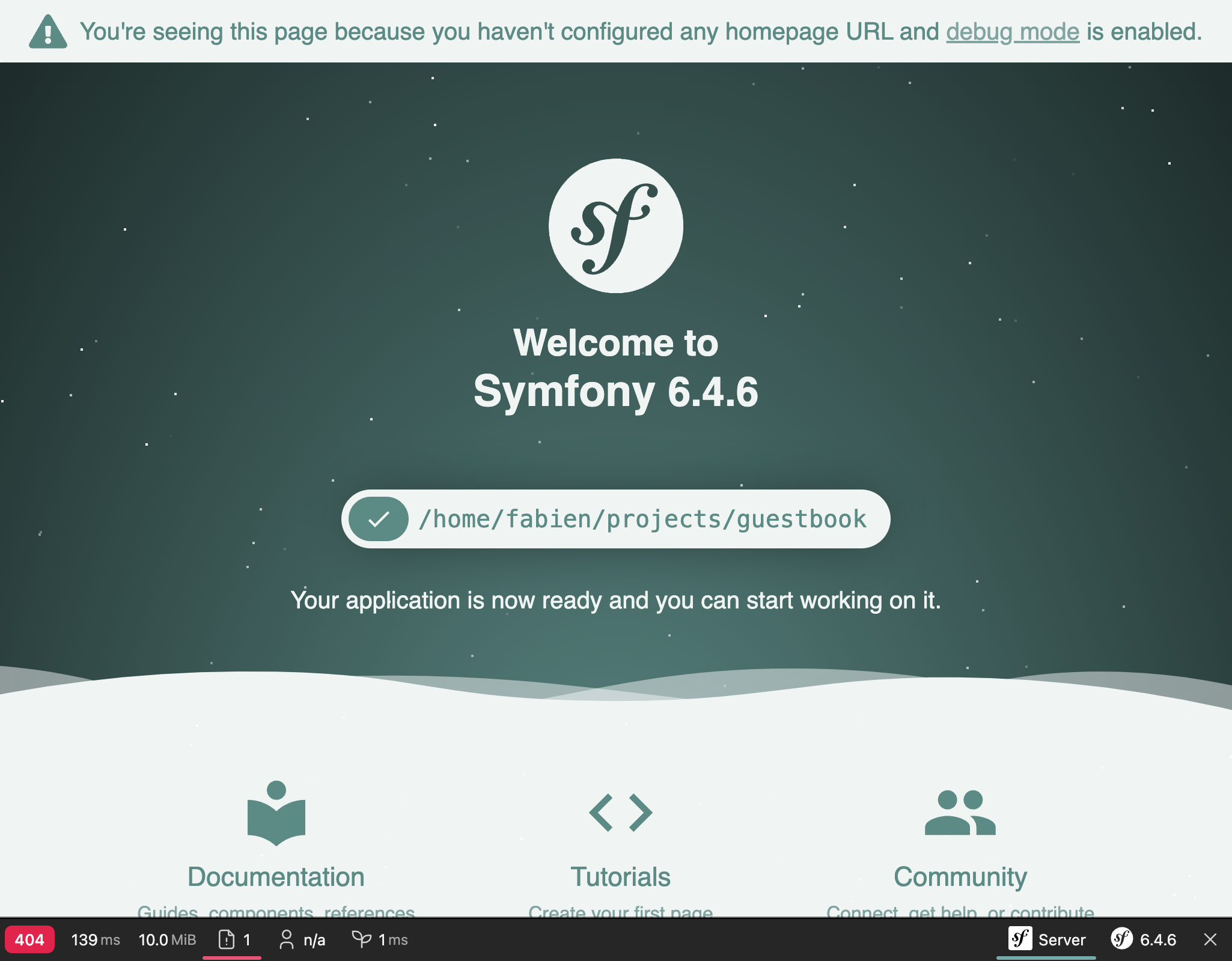 Fehlerbehebung (Symfony Docs)