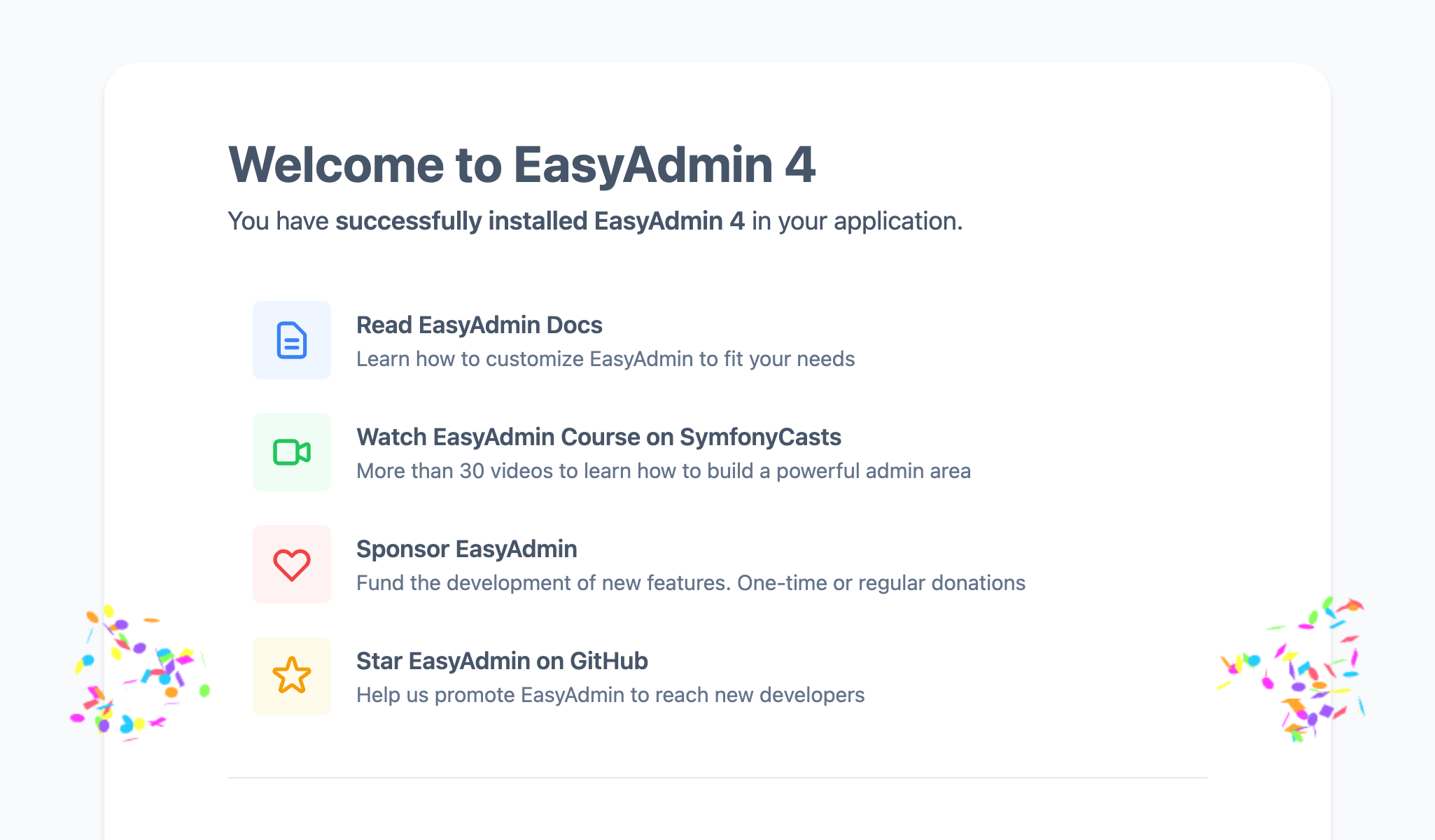 Setting up an Admin Backend (Symfony Docs)